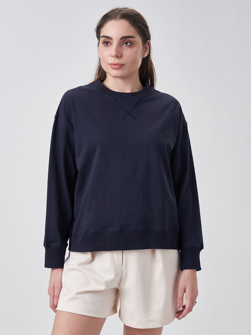 Womens Sweatshirt Midnight Navy – Solids